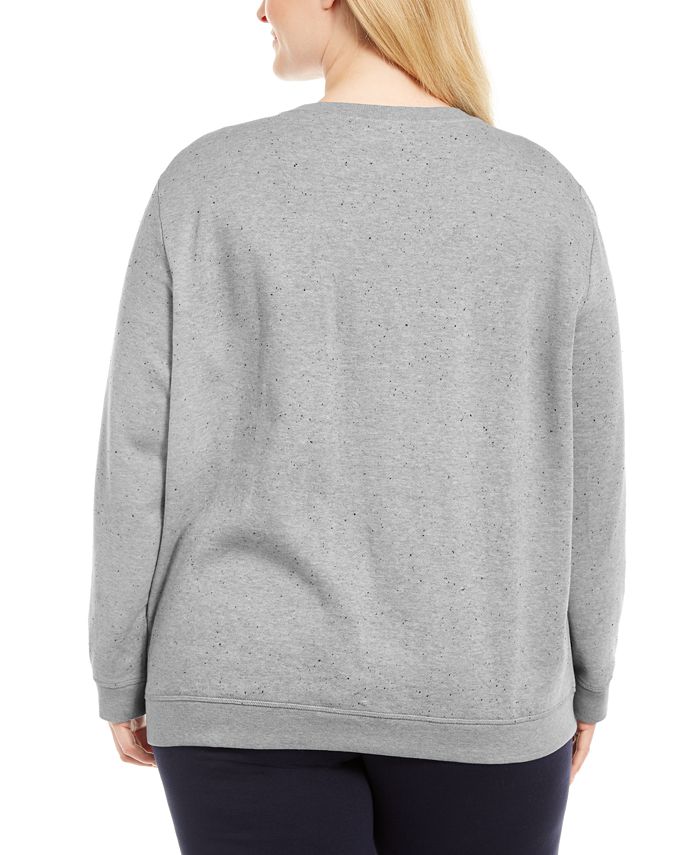 Karen Scott Plus Size Crewneck Sweatshirt, Created for Macy's & Reviews ...