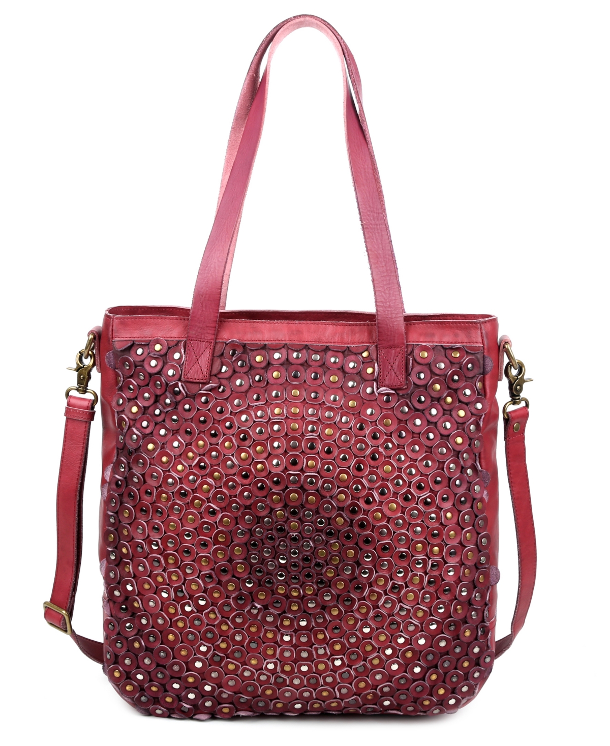 Click here for Old Trend Stellar Stud Leather Tote Bag - Orchid prices