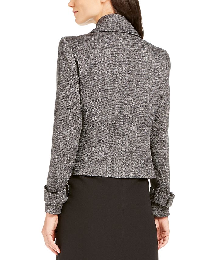 Anne Klein Wide-Lapel Belted-Cuff Blazer - Macy's