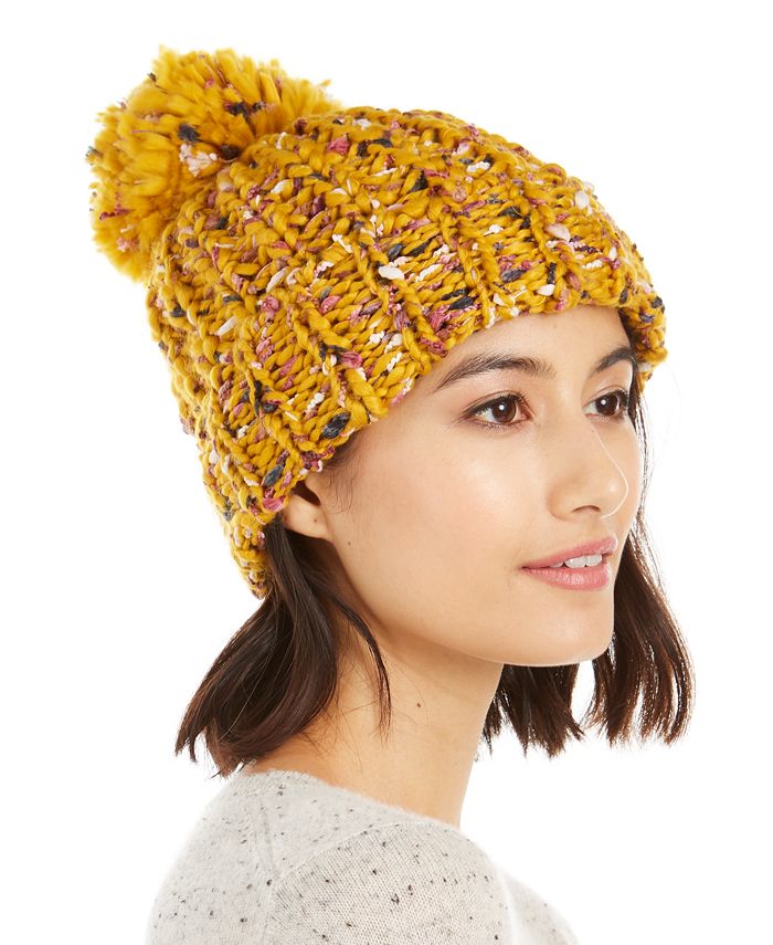 Cejon Bring Knit On Cuffed Hat With Pom-Pom - Macy's