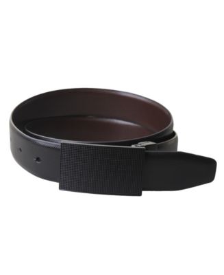 Members Only Split Leather Reversible Plaque Belt - Macy's