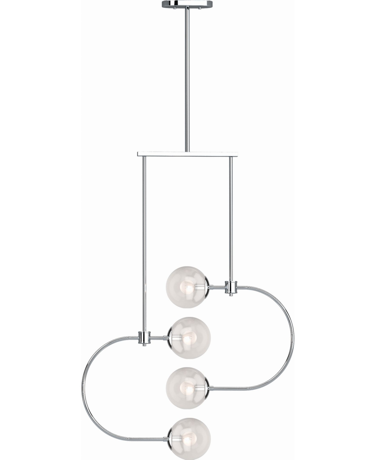 Click here for Volume Lighting Lawrence 4-Light Chandelier - Chro... prices