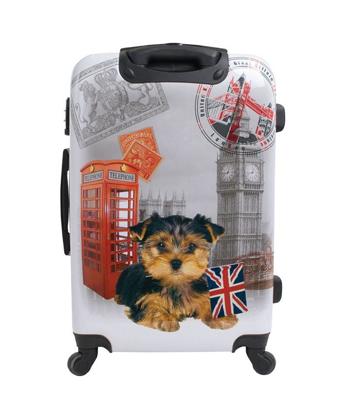Chariot Dog Print 20" Hardside Luggage Carry-On - Macy's