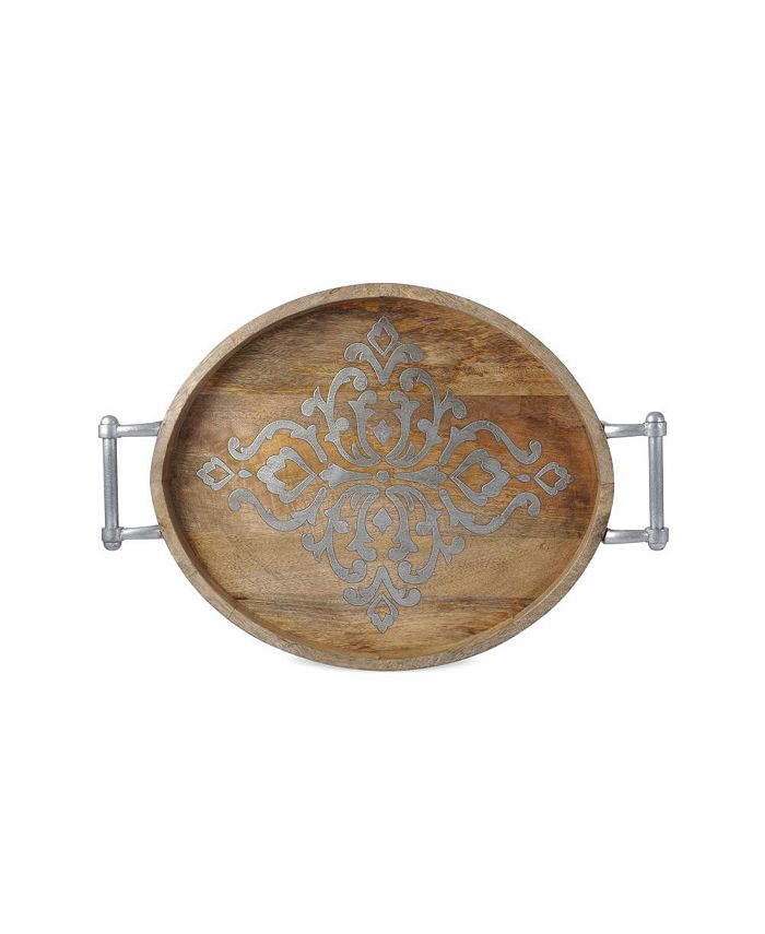 The GG Collection Large 25.5-Inch Long Wood and Metal Heritage ...