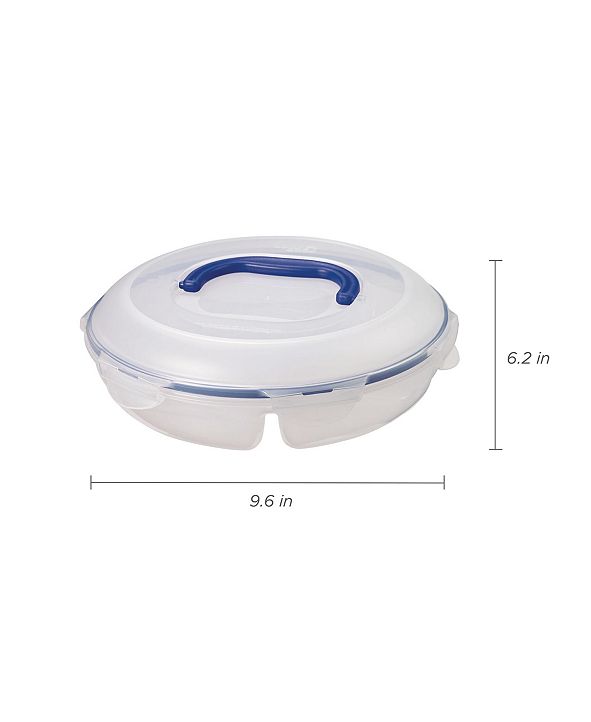 Lock n Lock Easy Essentials Specialty Divided 77-Oz. Snack Container ...