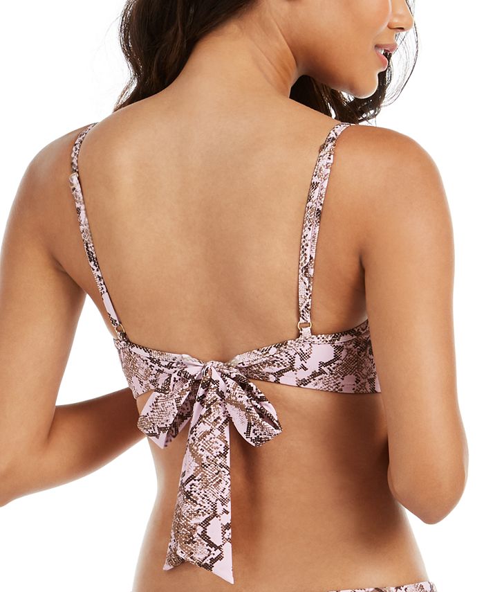 RACHEL Rachel Roy Python-Print Underwire Bikini Top - Macy's
