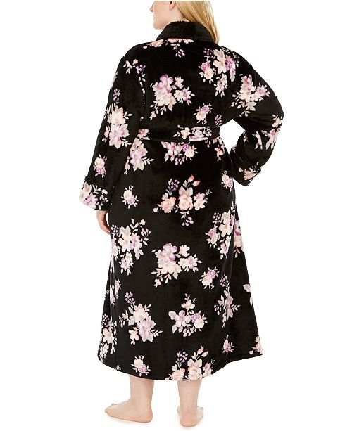 Charter Club Plus Size Long Plush Robe, Created For Macy's & Reviews ...