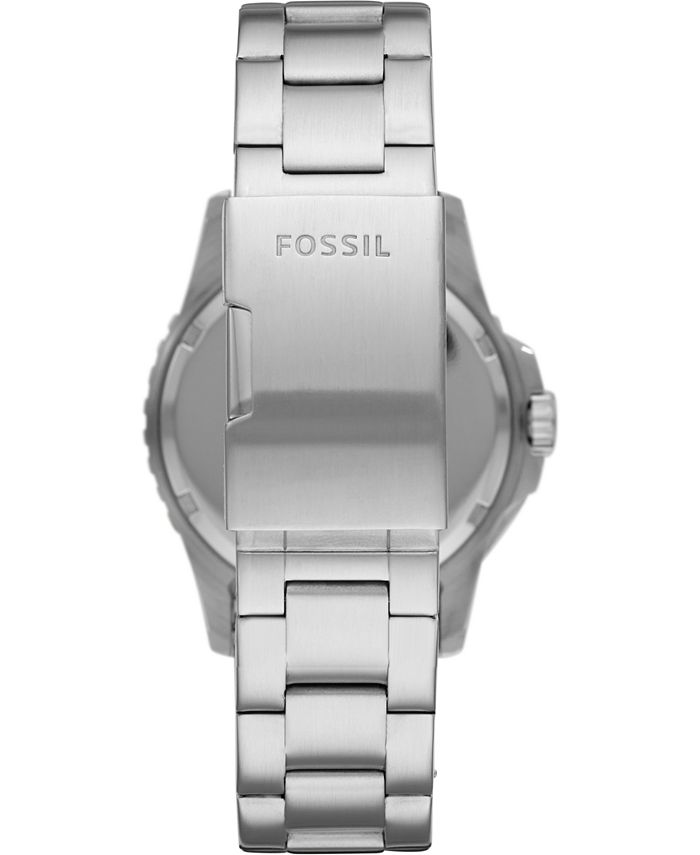Fossil Men's Blue Diver Stainless Steel Bracelet Watch 42mm - Macy's