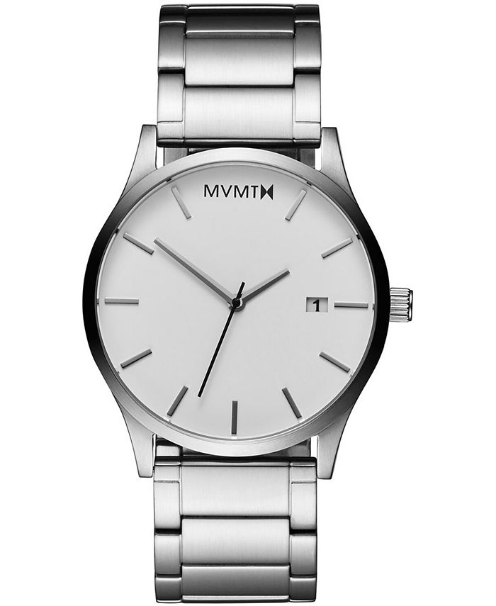 MVMT Men's Classic Stainless Steel Bracelet Watch 45mm - Macy's