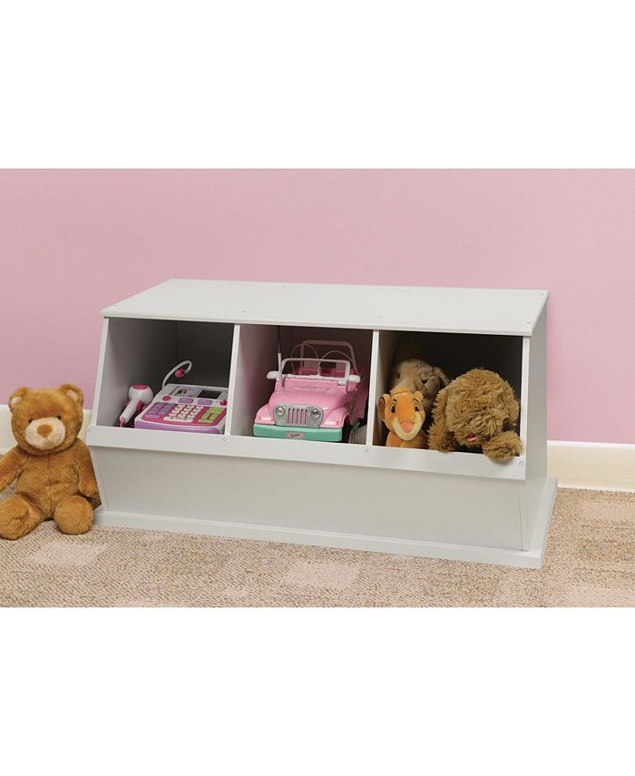Badger Basket Three Bin Stackable Toy Storage Cubby - Macy's