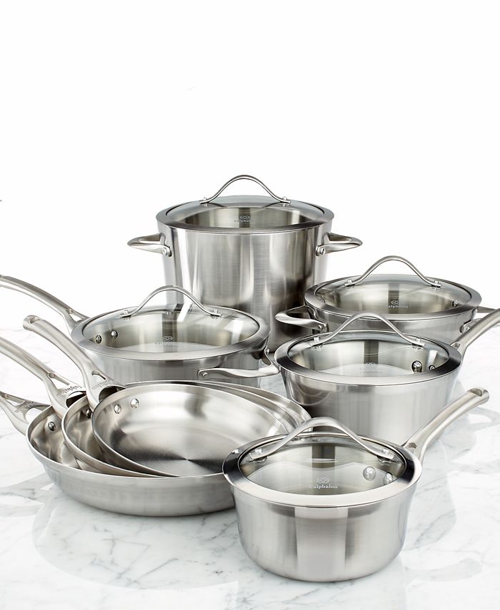 Calphalon Contemporary Stainless Steel 13-Pc. Cookware Set - Macy's