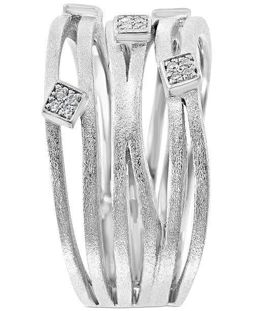 EFFY Collection EFFY® Diamond Multi-Row Statement Ring (1/20 ct. t.w ...