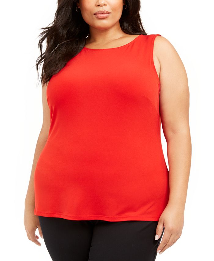 Charter Club Plus Size Sleeveless Top, Created for Macy's - Macy's