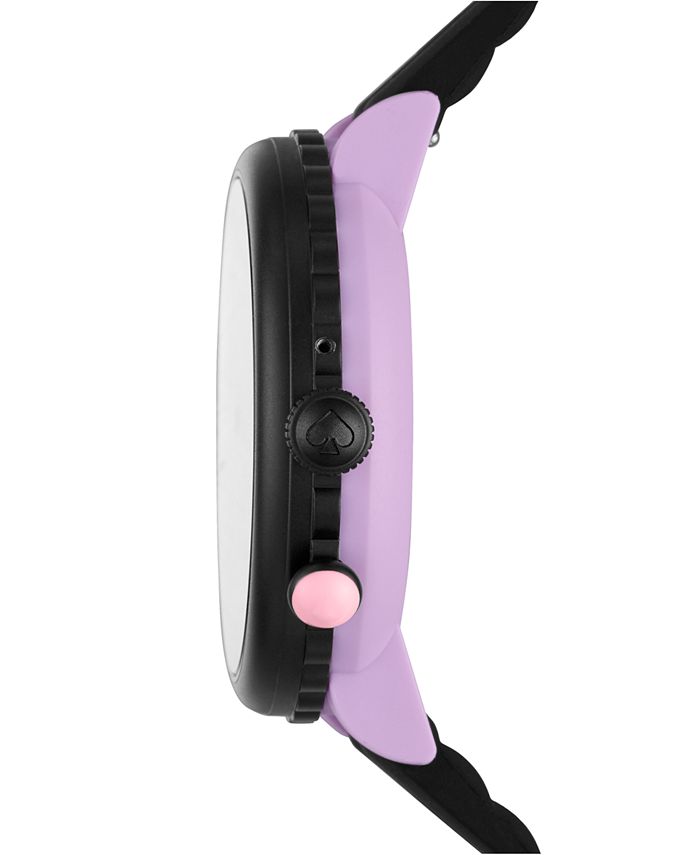 kate spade new york Women's Sport Scalloped Black Silicone Strap ...