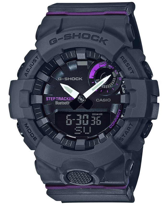 G-Shock Men's Analog-Digital Gray Resin Strap Watch 45.2mm - Macy's