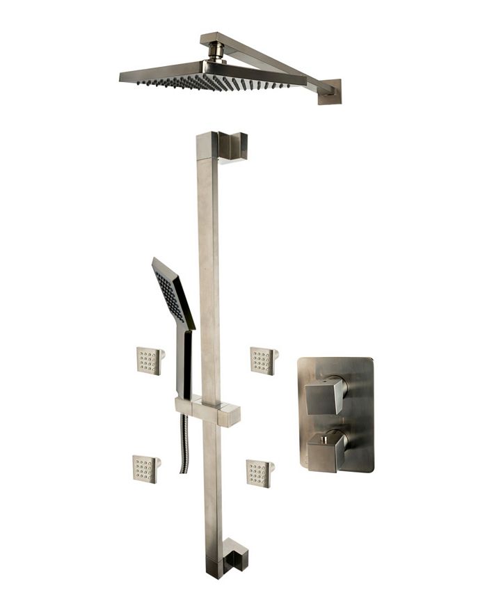 ALFI brand Brushed Nickel 3 Way Thermostatic Shower Set with Body ...