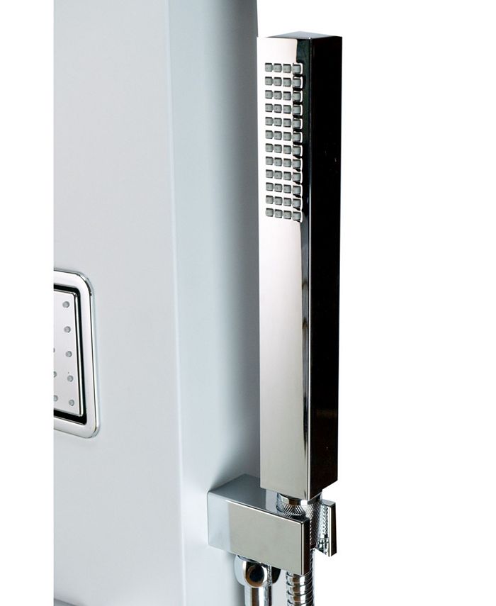 ALFI brand White Aluminum Shower Panel with 2 Body Sprays and Rain ...
