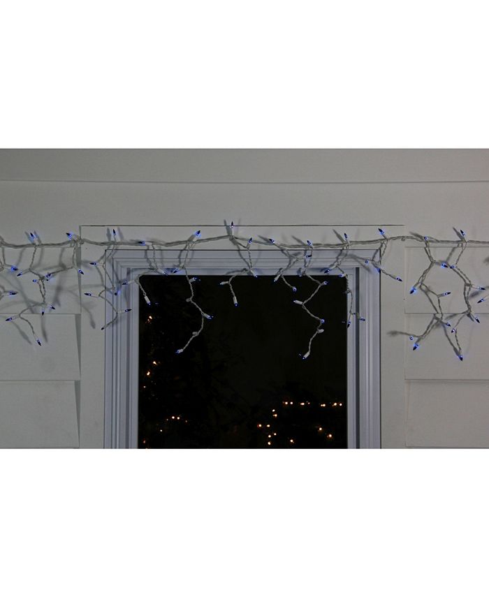 Northlight Set of 100 Blue Mini Icicle Incandescent Christmas Lights 3 ...