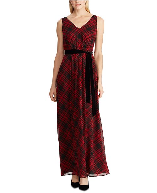 Lauren Ralph Lauren Tartan Plaid Georgette Gown & Reviews - Dresses ...