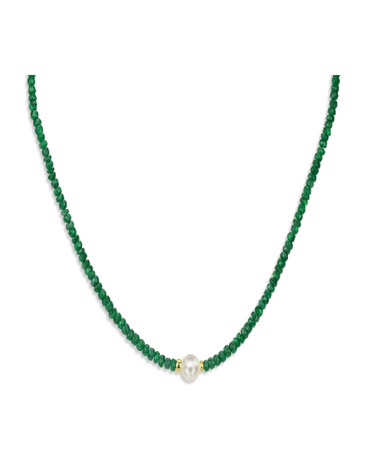 Click here for Gemstone and Cultured Pearl (9-10 mm) Strand Neckl... prices