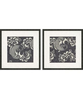 Paragon Picture Gallery Paragon Carp Katagami I Framed Wall Art Set of ...