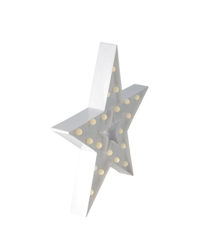 Northlight 15" Battery Operated LED Lighted Star Christmas Marquee Sign ...