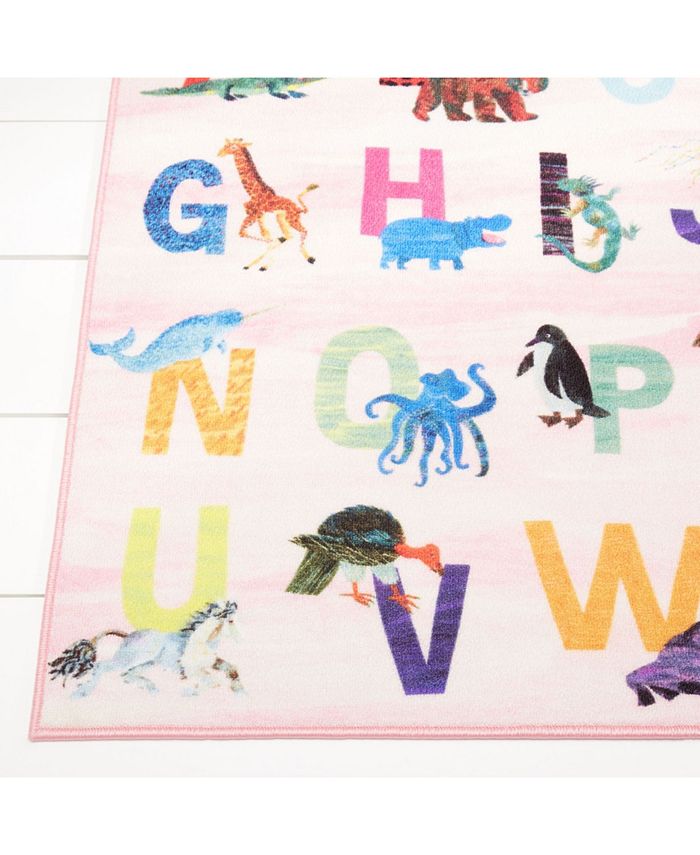 Eric Carle Home Dynamix Elementary Alphabet Decorative Pink Area Rug ...
