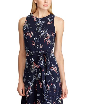 Lauren Ralph Lauren Floral Sleeveless Midi Dress - Macy's
