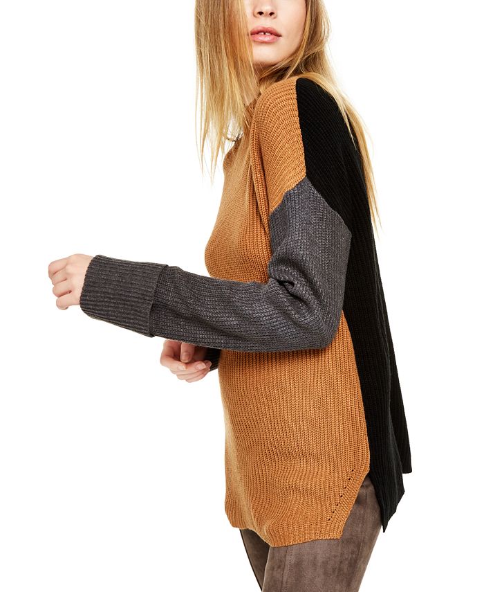 Calvin Klein Mock Neck Colorblocked Sweater Macys