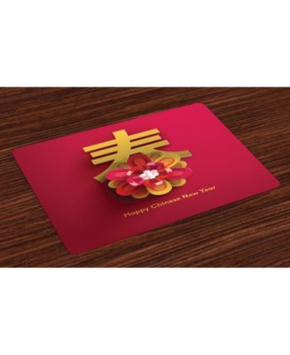 Ambesonne Chinese New Year Place Mats, Set of 4 - Macy's