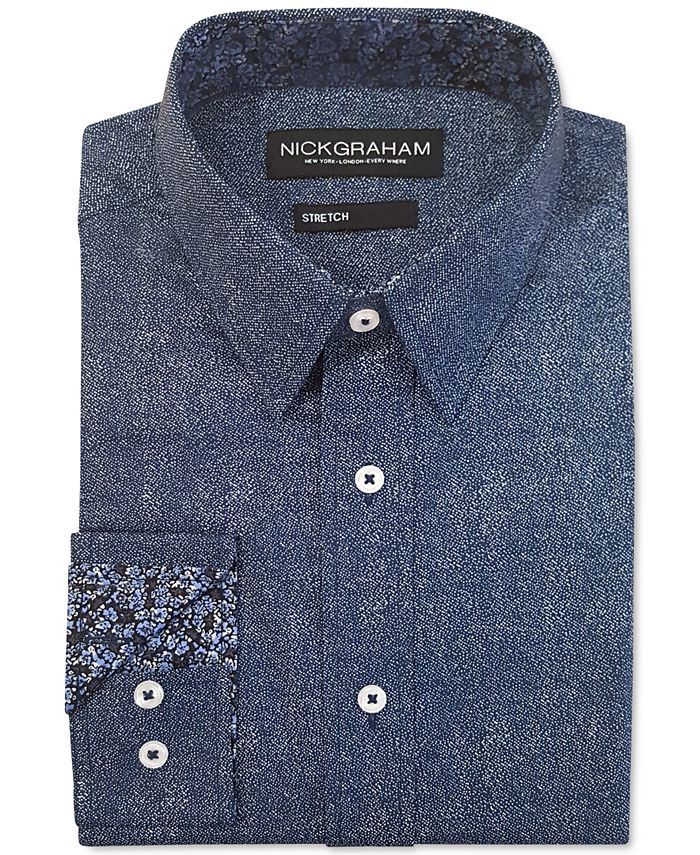 Nick Graham Men's Modern-Fit Denim Shirt - Macy's