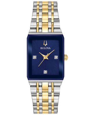 Bulova Women's Futuro Diamond Accent Two-Tone Stainless Steel Bracelet ...