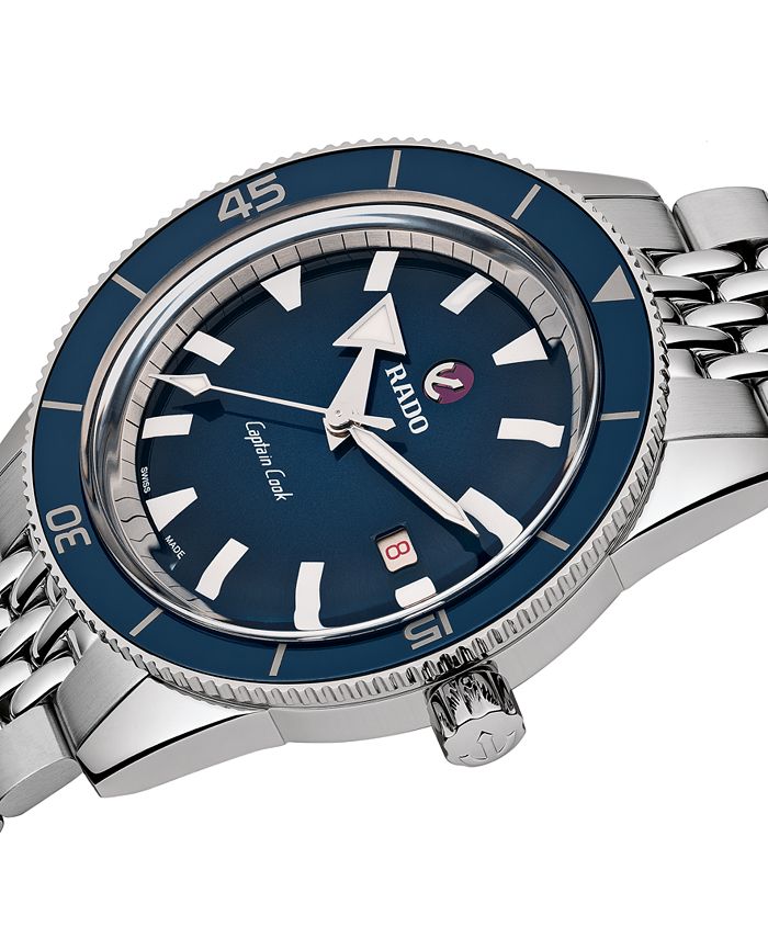 Rado Men's Swiss Automatic Captain Cook Tradition Stainless Steel Diver ...