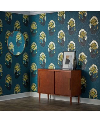 Tempaper Deco Peacock Self-Adhesive Wallpaper - Macy's