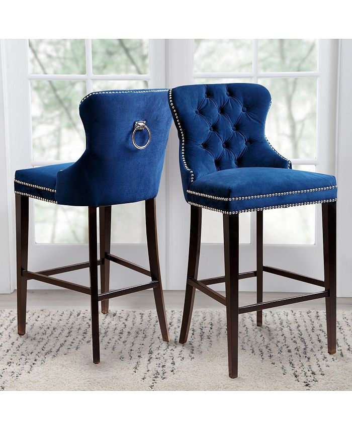 Abbyson Living Harri Tufted Bar Stool & Reviews - Furniture - Macy's