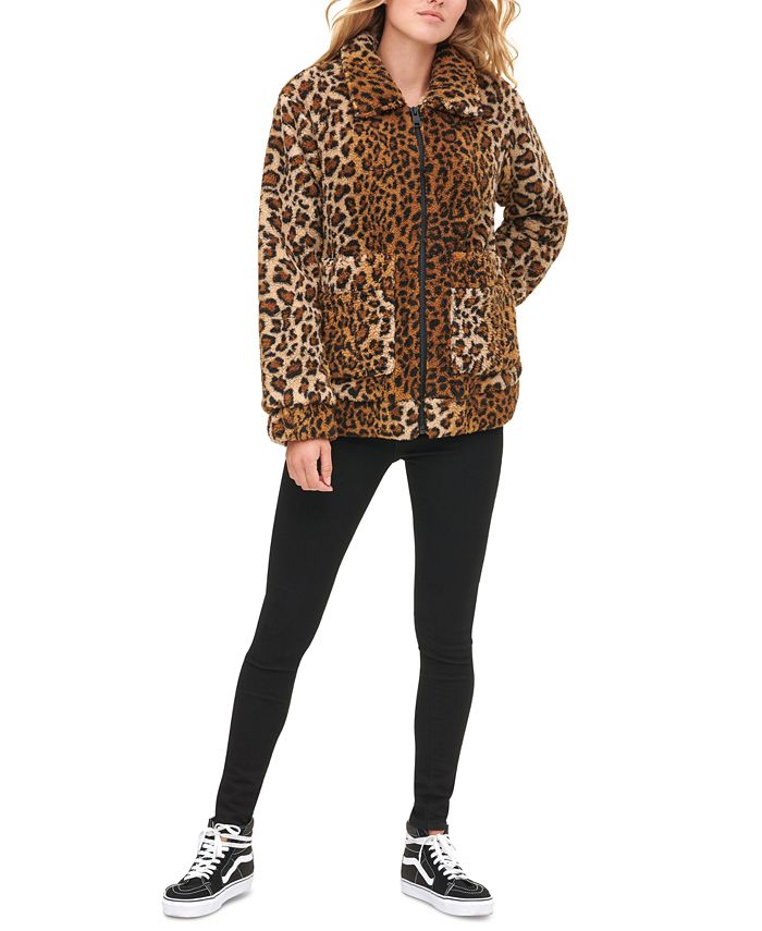 Levi's Women's Leopard Print Sherpa Jacket - Macy's