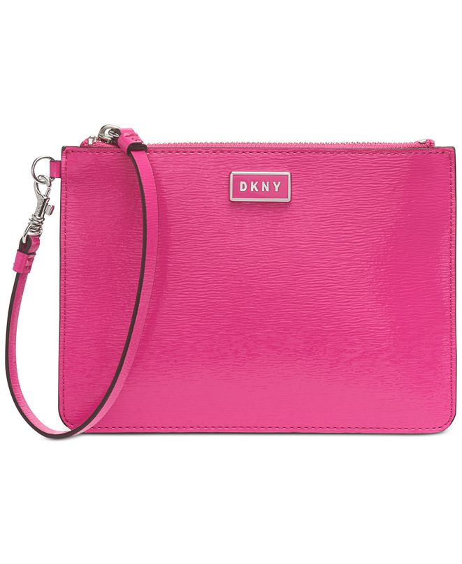 DKNY Gigi Leather Wristlet, Created for Macy's & Reviews - Handbags ...