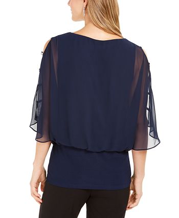 MSK Embellished-Sleeve Top - Macy's