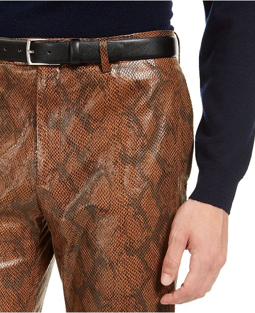 Tallia Men's Brown Snakeskin Pants & Reviews - Pants - Men - Macy's
