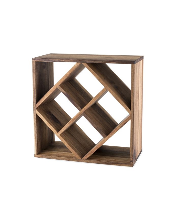 Twine Rustic Farmhouse Acacia Wood Lattice Wine Rack - Macy's