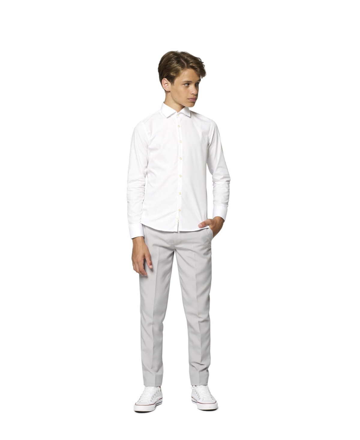 Click here for Opposuits Big Boys Knight Solid Shirt - WHITE prices