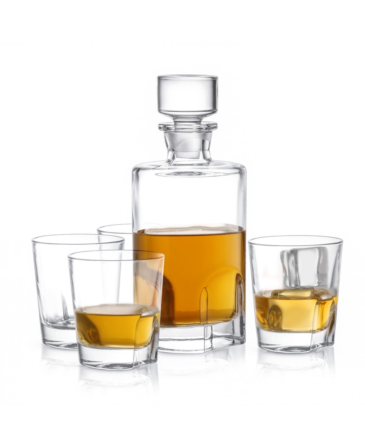Click here for JoyJolt Carina Whiskey Decanter Set of 5 - Clear prices