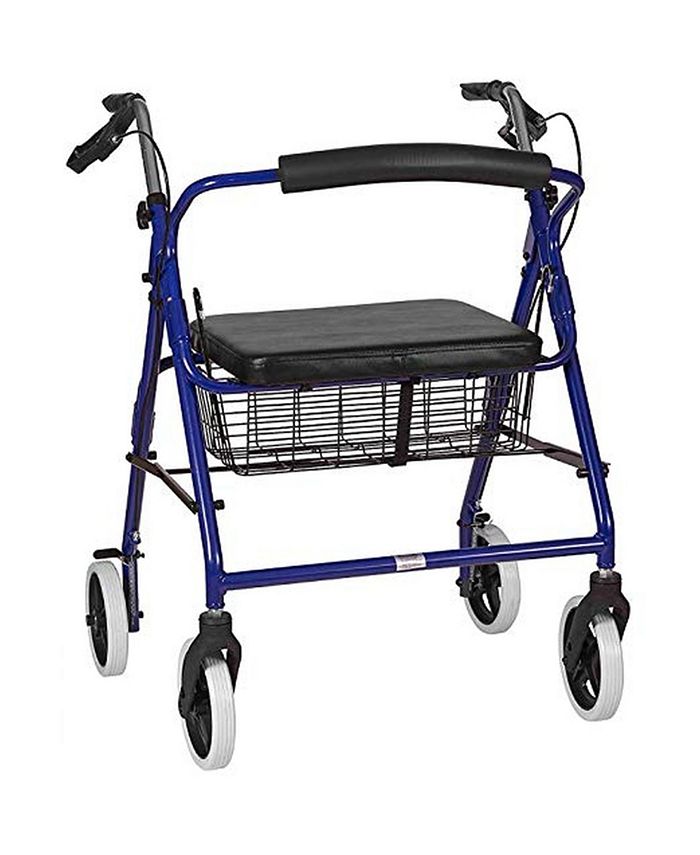 DMI Lightweight Extra-Wide Aluminum Rollator Walker with Seat - Macy's