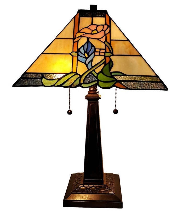 Amora Lighting Tiffany Style Mission Table Lamp - Macy's