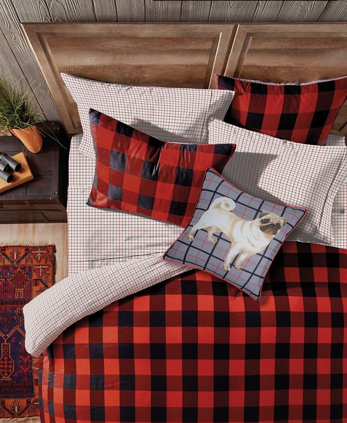 BASS OUTDOOR G.H Bass & Co. 3-Piece Buffalo Check Flannel Comforter Set ...