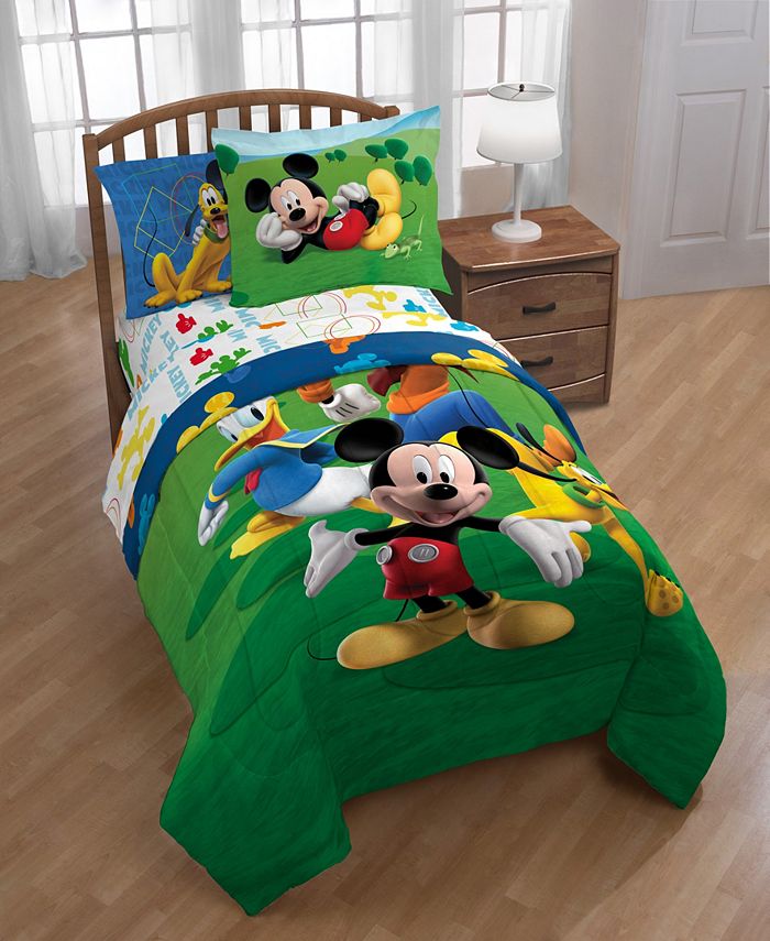 Disney Mickey Mouse Reversible 2-Piece Twin Comforter Set - Macy's