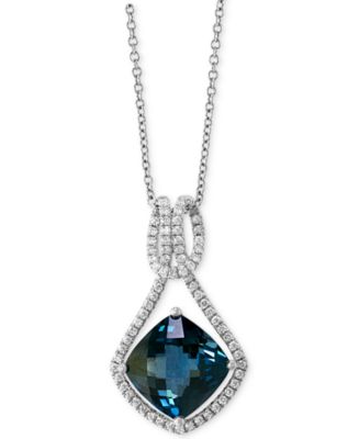 EFFY Collection EFFY® London Blue Topaz (5-1/2 ct. t.w.) & Diamond (1/3 ...