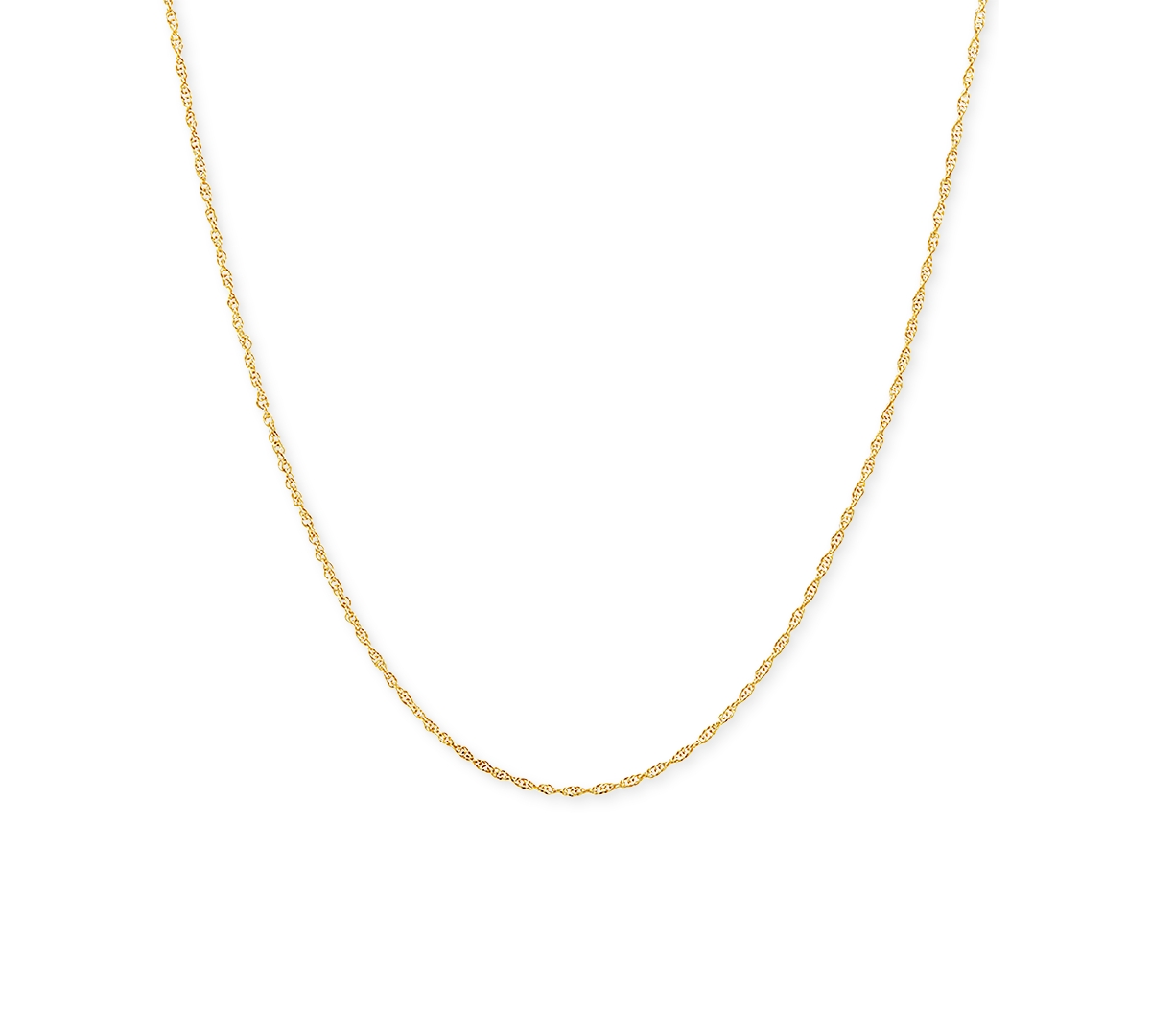 Click here for Lightweight 14k Yellow Gold Necklace  20 Light Rop... prices