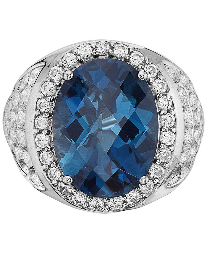 EFFY Collection EFFY® London Blue Topaz (10-7/8 ct. t.w.) & White ...