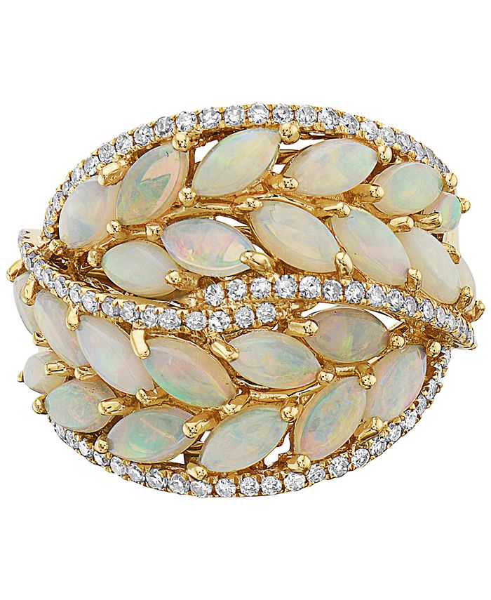 EFFY Collection EFFY® Opal (3-1/3 ct. t.w.) & Diamond (3/8 ct. t.w ...